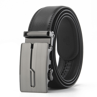 男士真牛皮皮带春季新款休闲百搭腰带中青年自动扣商务裤带R329