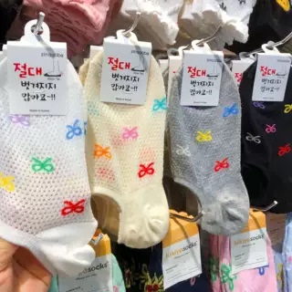 韩国进口东大门女袜singgoba夏季薄款网眼透气防滑隐形蝴蝶结船袜