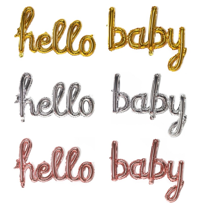 HELLO BABY 宝宝性别揭示迎婴派对气球 BABY SHOWER