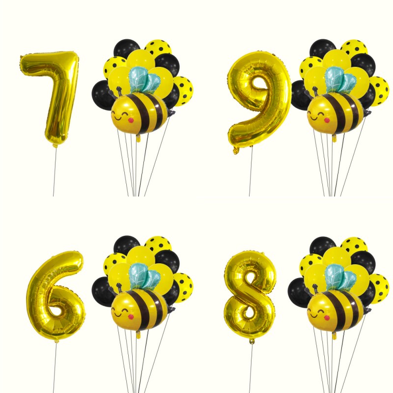 1-9数字气球套装 节日生日派对小蜜蜂 PT-H671