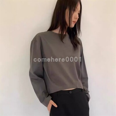 现货速发韩国东大门代购mohhe2025秋季新款圆领纯色套头长袖衬衫