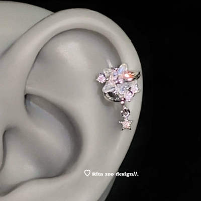 【Rita Zoo】一滴繁星泪！超闪灵动立体星星吊坠耳骨钉耳钉耳饰