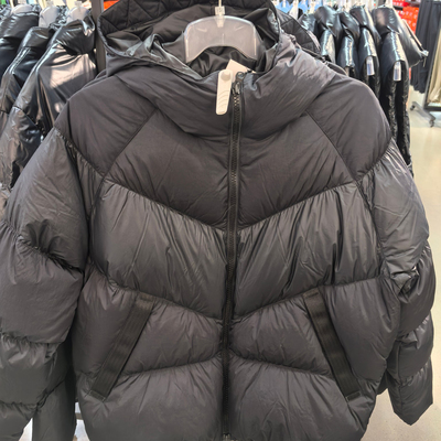 耐克 Nike 男子黑色连帽短款羽绒服户外保暖外套面包服IB2961-010