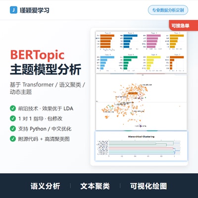 BERTopic主题分析话题演化+DTM动态主题模型Python文本分析辅导