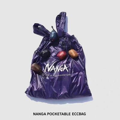 NANGA POCKETABLE超轻便携可折叠弱防水处理防撕裂尼龙环保购物袋