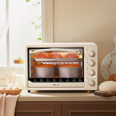 小熊DKX-RS6家用电烤箱大容量蛋糕烘培专用一体多功能40L不锈钢