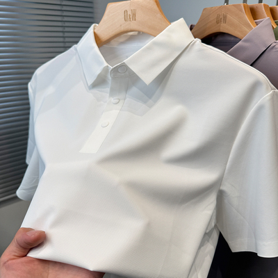 冰丝短袖男夏薄款百搭纯色