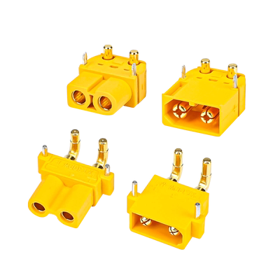 XT30/60PW大电流直脚弯角焊板直流PCB板专用卧式连接器滑板车插头