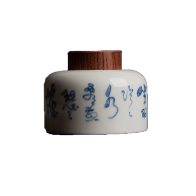 景德镇手工绘制茶叶罐密封罐陶瓷
