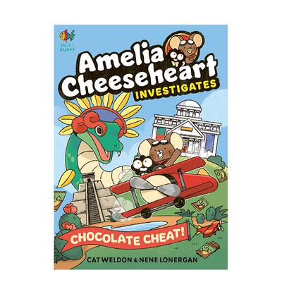 【预售】【小侦探阿梅丽亚Amelia Cheeseheart Investigates】#2 巧克力骗局Chocolate Cheat 英文进口原版儿童漫画图书Cat Weldon