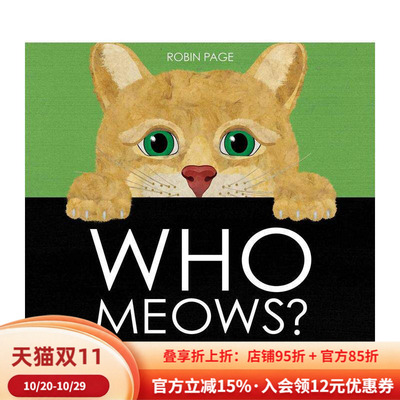 【现货】谁在喵喵叫？Who Meows?英文进口原版儿童绘本图书6-9岁Robin Page