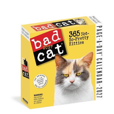 【预售】坏蛋猫咪 一天一页 2027年日历 Bad Cat Page-A-Day? Calendar 2027 英文进口原版日历文创周边Workman Calendars