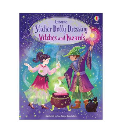 【现货】贴纸娃娃换装：女巫与巫师 Sticker Dolly Dressing Witches and Wizards 英文进口原版儿童趣味图书Fiona Watt