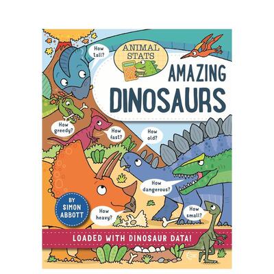【现货】动物数据百科：恐龙篇Animal Stats: Dinosaurs英文进口原版儿童绘本图书Simon Abbott