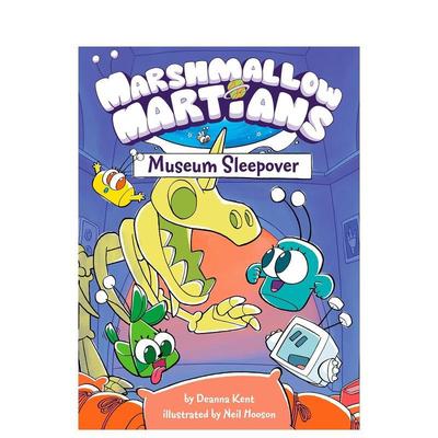 【预售】棉花糖火星人：博物馆过夜：（图画小说）Marshmallow Martians: Museum Sleepover: (A Graphic Novel)英文进口原版儿童