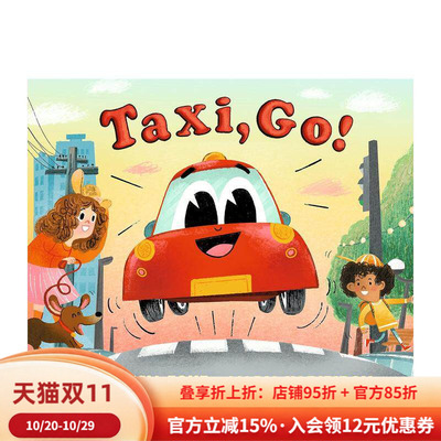 【预售】出发吧 出租车！（平装） Taxi  Go! 英文进口原版儿童绘本 3岁-6岁Patricia Toht外文正版图书