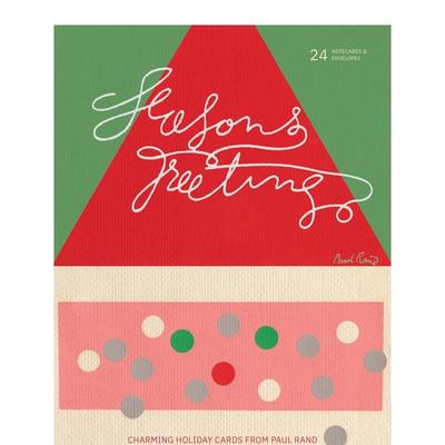 【预售】来自保罗·兰德的问候卡（含24张问候卡） 现代平面设计之父 Season's Greetings 英文原版明信片