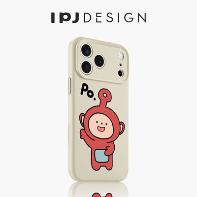 IPJ可爱红色宝宝卡通液态手机壳17适用于iphone16promax苹果15PRO手机壳13卡通14套12硅胶防摔