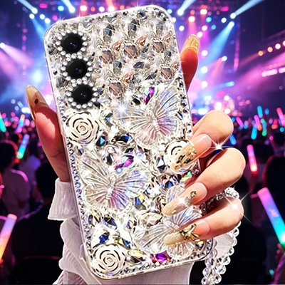 超好看满钻奢华适用三星GalaxyS25手机壳软壳S26+透明A35 5G网红A34 5G女款S24Ultra保护套A32 4G新款A56 5G