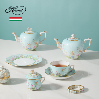 Herend海兰德赫伦匈牙利进口手绘大师系列四季茶具茶壶茶杯套装