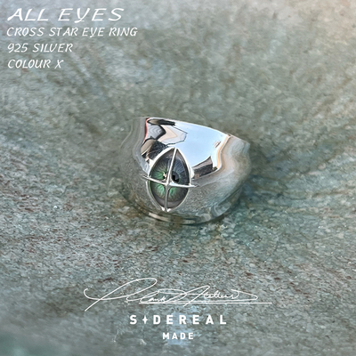 Sidereal 联名款十字星眼珠戒指 925银