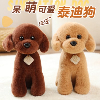 呆萌可爱泰迪狗公仔毛绒玩具仿真狗狗玩偶小公仔儿童生日礼物男孩