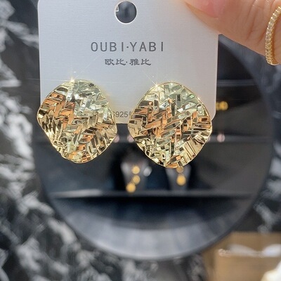 新款高级感几何耳钉925银针