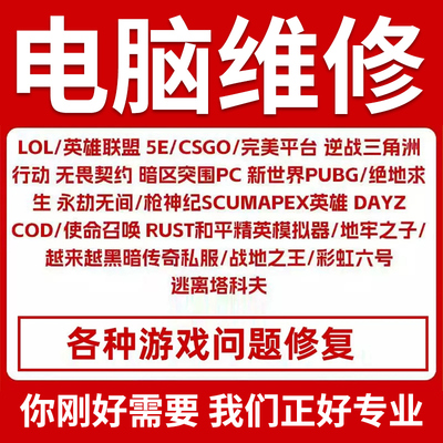 电脑机器维修三角州无畏契约LOL一年PUBG动态绝地求生CF和平精英