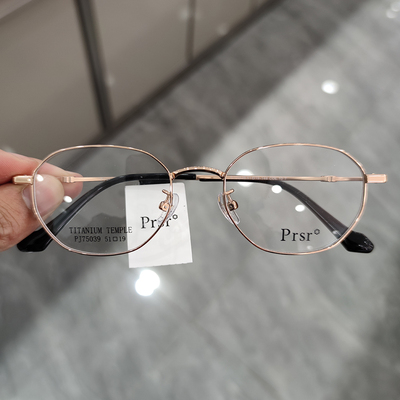 新款帕莎Prsr眼镜框时尚金属男近视女全框可配镜片防蓝光PJ75039