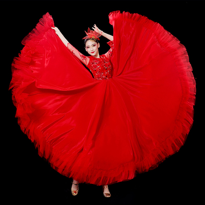 民族古典开场舞大摆裙舞蹈演出服