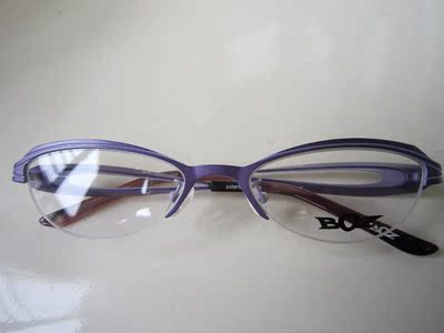 BOZ PLATINE 7541半框 眼镜 女小脸平面镜 蓝紫色