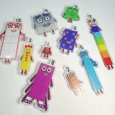 数字方块玩具积木number blocks1-10数字磁力贴益智早教数字教具