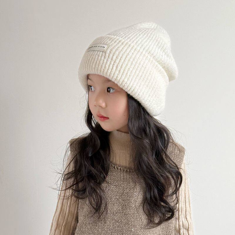 女童帽子秋冬季儿童针织帽女孩保暖防寒护耳冬天毛线帽2024新款帽
