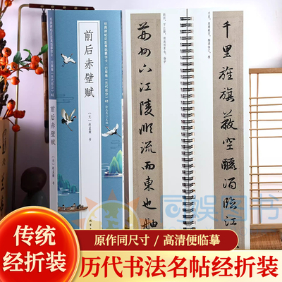 前后赤壁赋 赵孟頫行书 经典碑帖近距离临摹字卡  用笔娴熟精湛 结体严谨 广大书法爱好者的选择