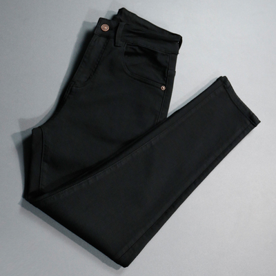 纯黑色九分牛仔裤男新款四面弹莱赛尔韩版潮流修身百搭弹力小脚裤