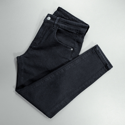高品质牛仔“九分牛仔裤男士黑灰色简约基础款弹力修身小脚牛仔裤