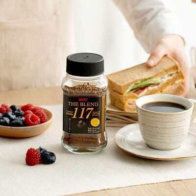 日本进口ucc117黑咖啡悠诗诗冻干咖啡粉速溶美式UCC114瓶装70g