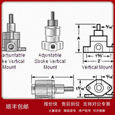 议价McMaster-Carr 62185K64 气缸，空气夹紧，短 冲程，水平安装