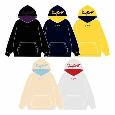 HandSeven复古刺绣字母连帽卫衣女秋冬新款爆款oversize宽松外套