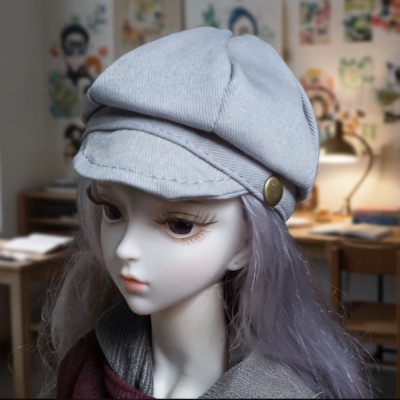 3分4分6分bjd/sd娃娃帽子贝雷帽子多头围四分男女娃衣大帽子配饰