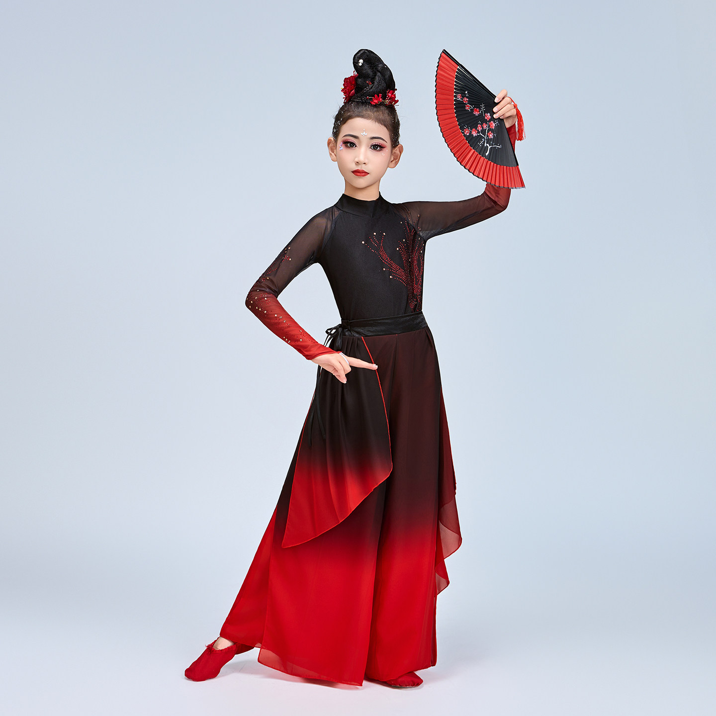 象王行舞蹈服儿童古典秧歌演出服抬龙王扇舞溯跃舞蹈服胶州中国舞