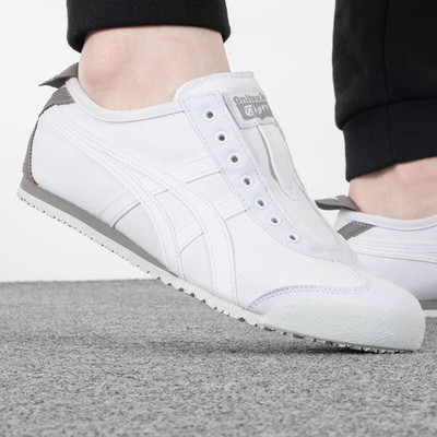 鬼塚虎帆布一脚蹬男女鞋