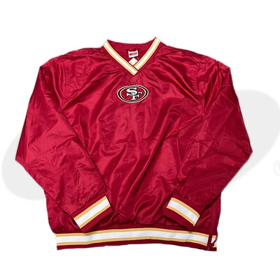 断码复古V领运动服经典橄榄球队刺绣复古oldschool宽松运动夹克