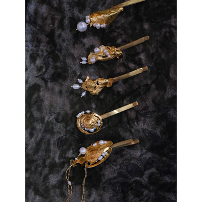 【消逝的海螺】新中式珍珠复古发夹优雅古典风格高颜值时尚复古