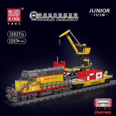 宇星模王SD40-2型内燃机车电动积木拼装益智男孩玩具12027S礼物