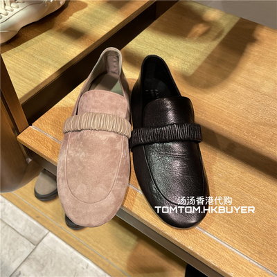 香港正品代购 Pedder red 25秋冬 绒面皮乐福平底鞋