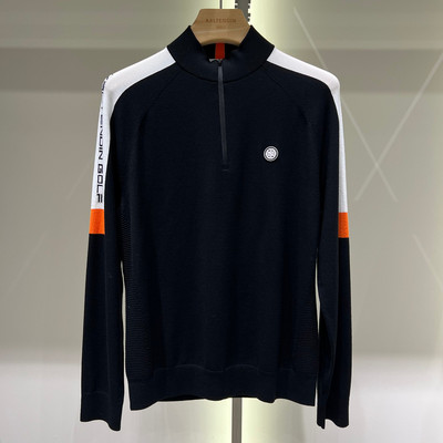 25新款卡尔丹顿专柜男士秋季长袖针织休闲上衣卫衣 SFMW34101LAB1