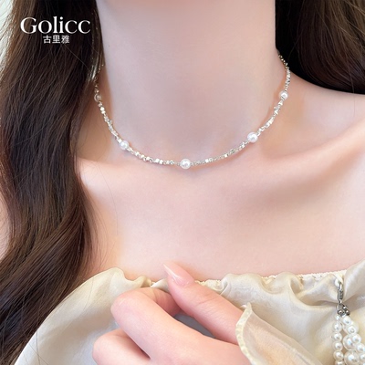碎银子珍珠项链轻奢高级感锁骨链