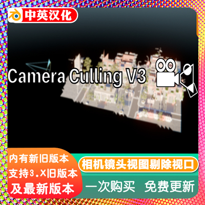 Blender插件Camera Culling V3相机镜头视图剔除优化加速预览渲染