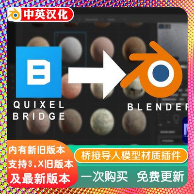 blender插件 Megascans Plugin 3.7 桥接Quixel导入模型材质资产
